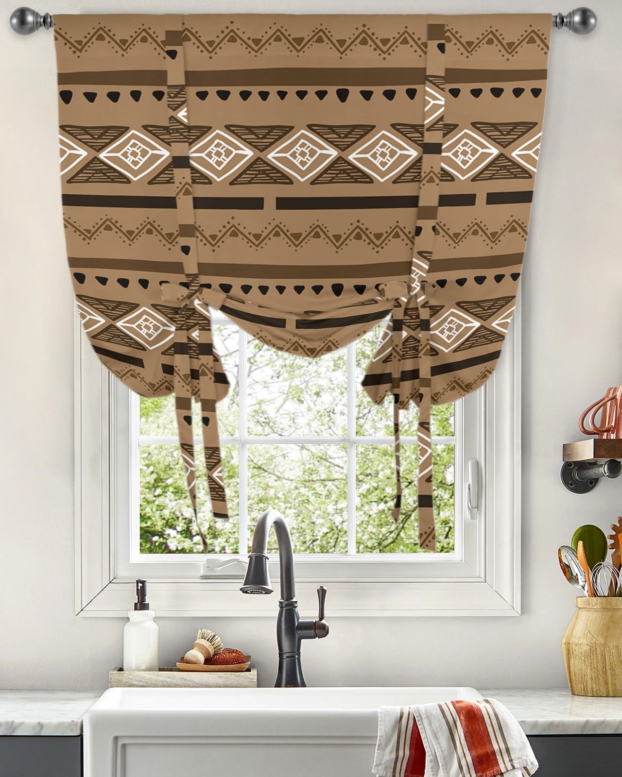 Bohemian Retro Medieval Window Curtain for Living Room Home Decor ...