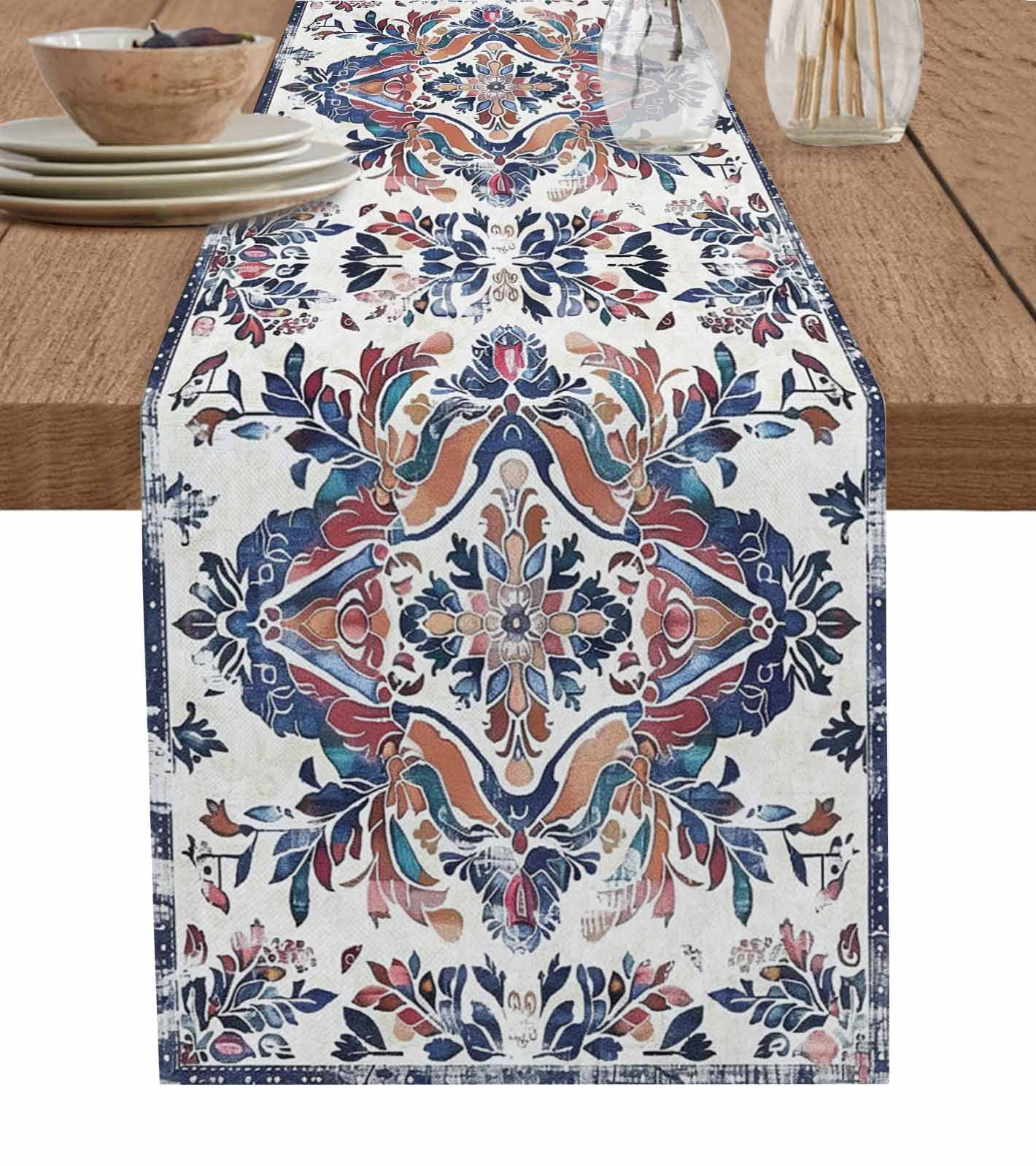 Bohemian Retro Pattern Table Runners Dresser Scarf Table r Wedding ...