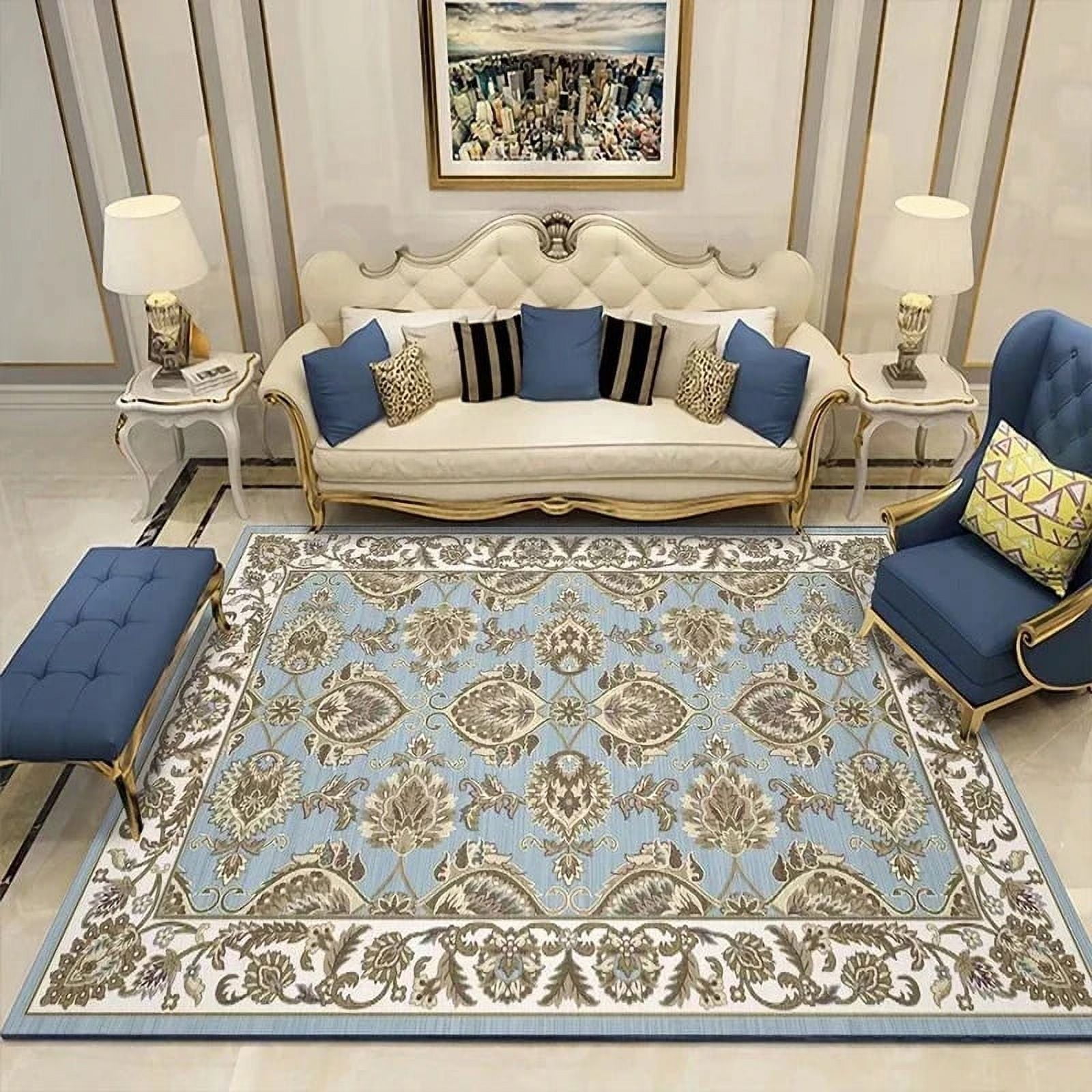 Bohemian Retro Style Carpet for Living Room 2x4m Vintage Soft Bedroom ...