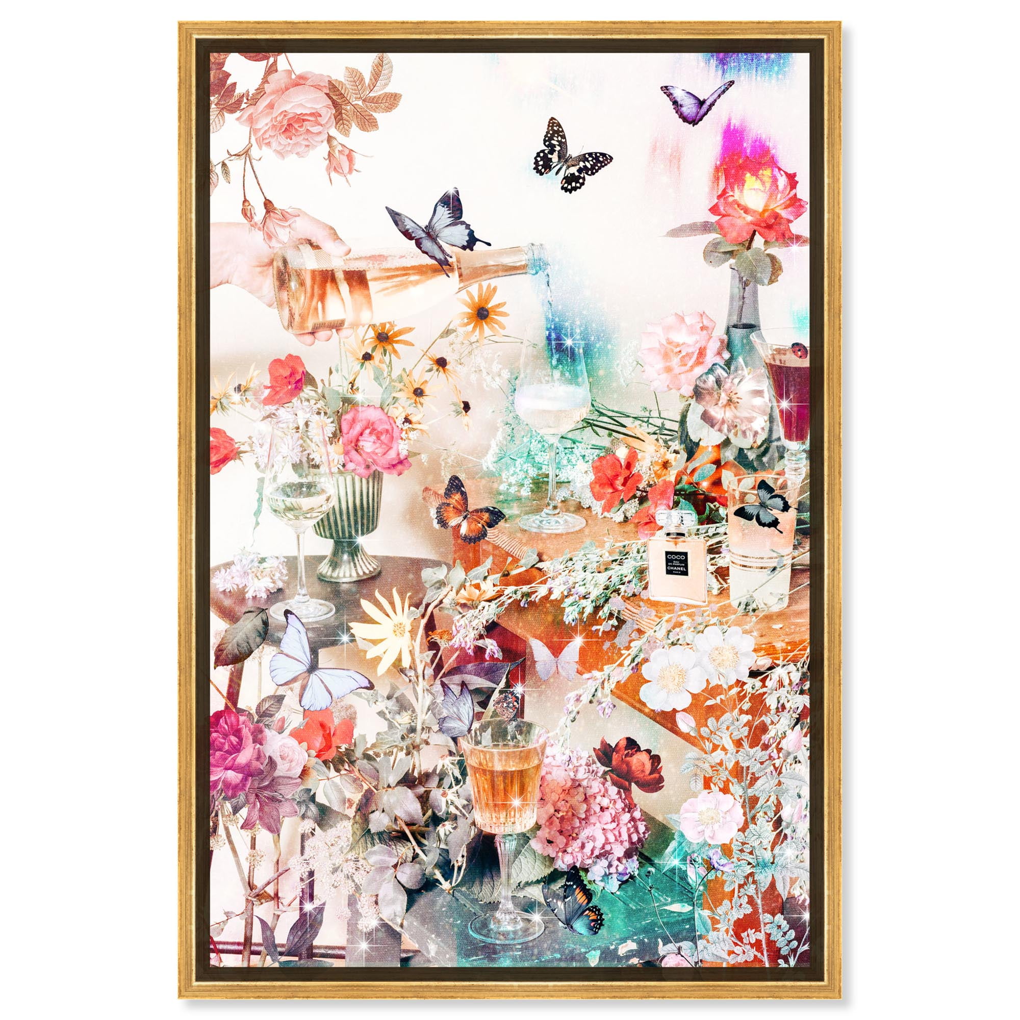 Bohemian Rhapsody Canvas Butterfly Art Prints by Art Remedy, Gold Frame ...