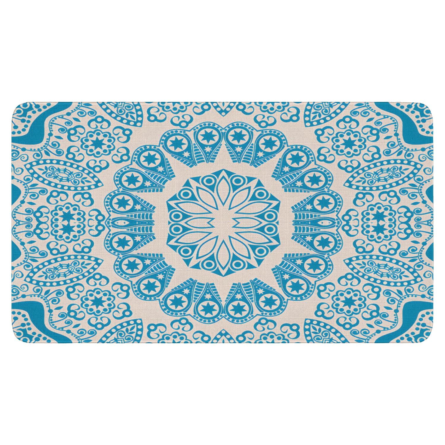 Bohemian Sapphire Blue Door Mat Welcome Door Mat for Front Door, Home ...
