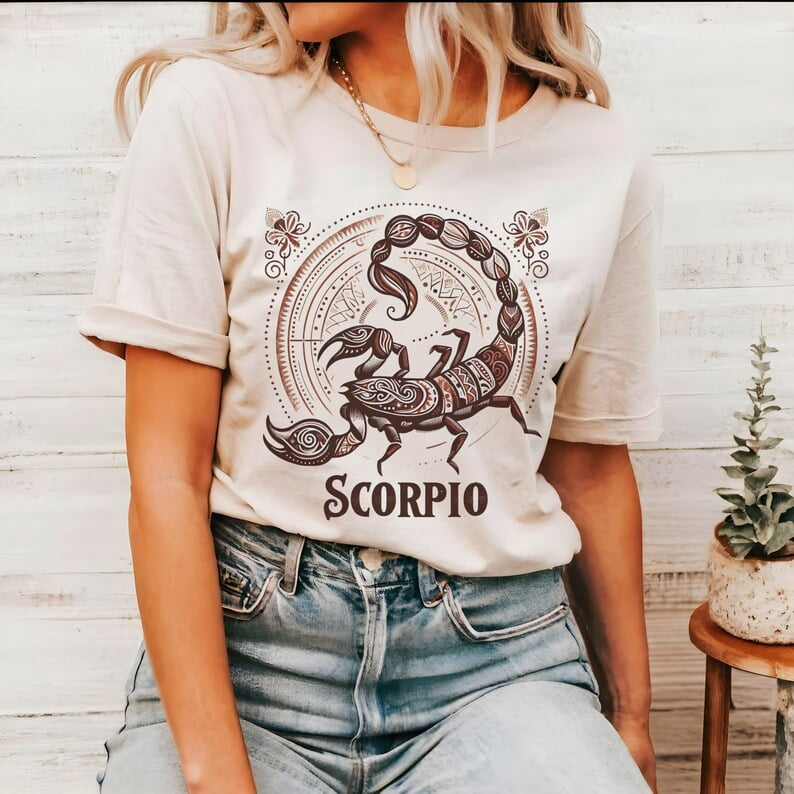Bohemian Scorpio Shirt, Vintage Retro Boho Chic Gift, Astrology Sign ...