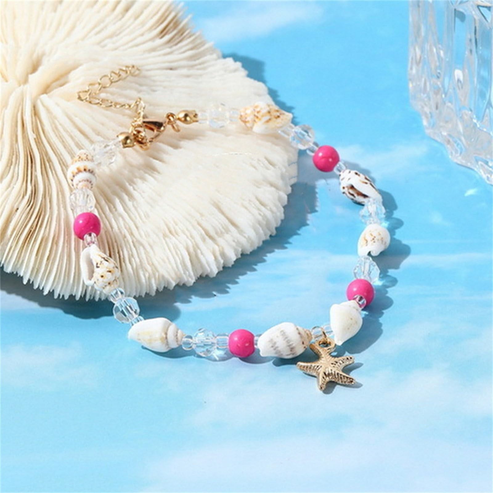 Bohemian Sea Star Conch Bead Bracelet Summer Beach Resort Accessory ...