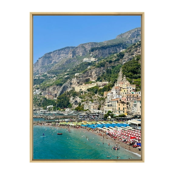 Bohemian Seaside Village Style Landscape Art,Italy Amalfi Coast Scenery ...