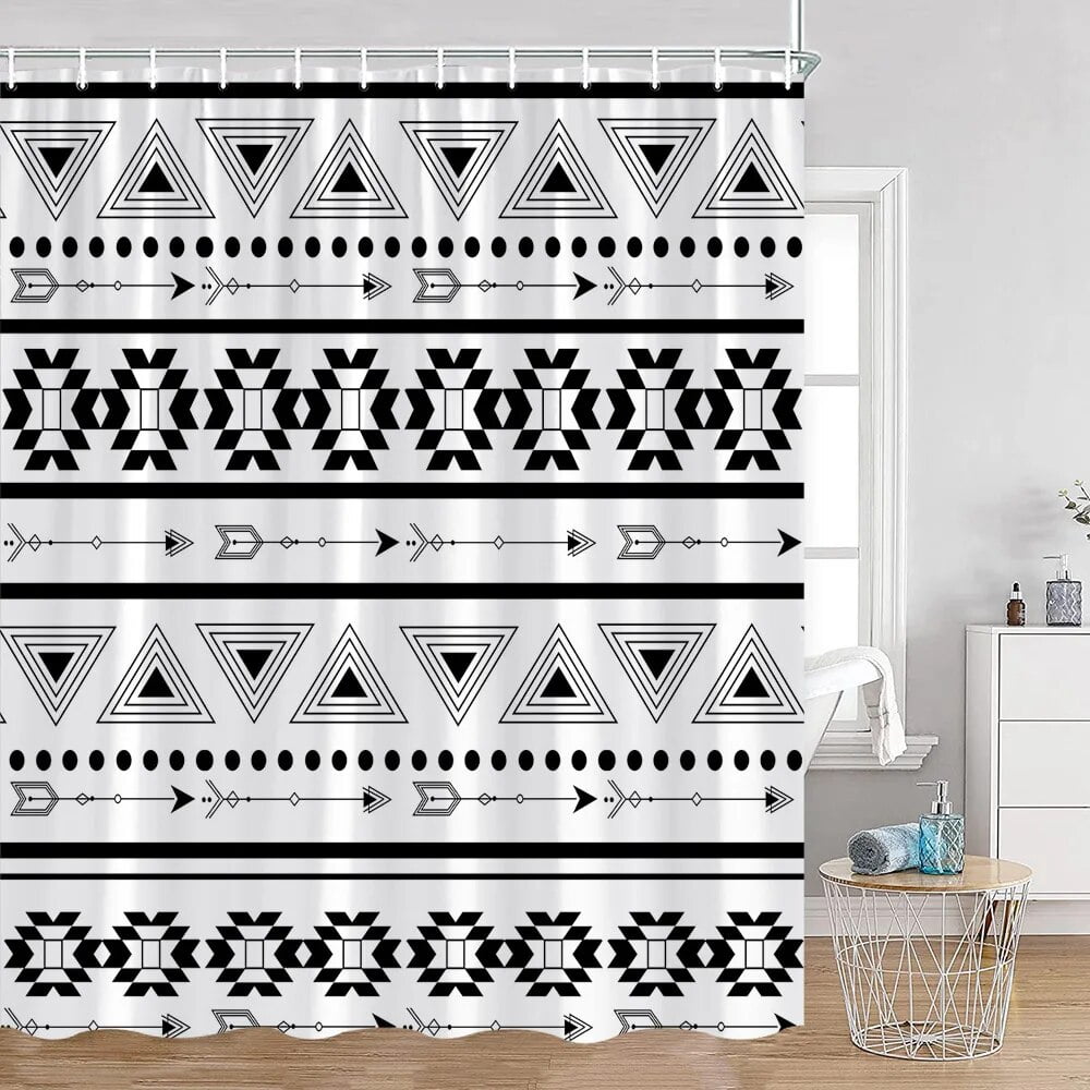 Bohemian Shower Curtains Vintage Color Mandala Boho Pattern Printing