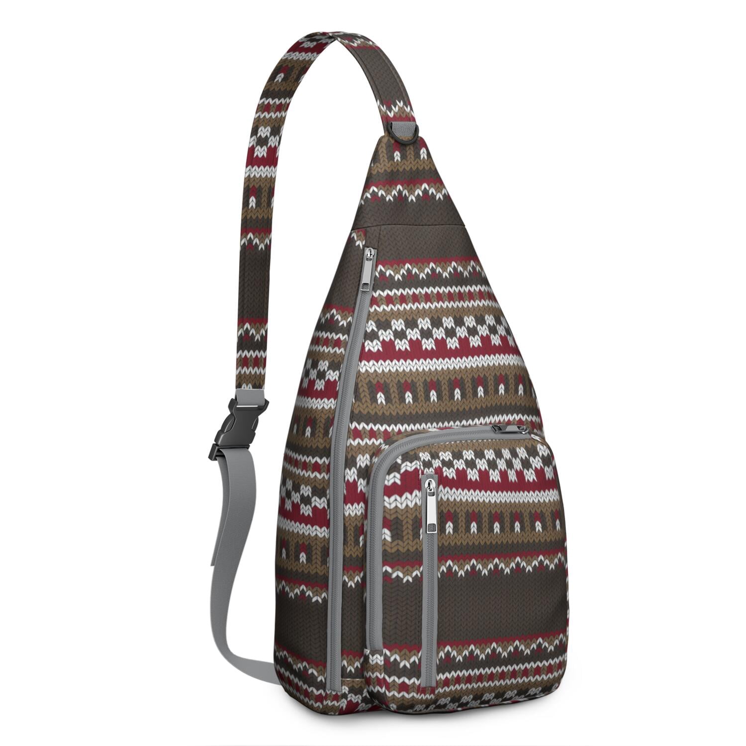 Bohemian Sling Purse with Tribal Motifs - Wakasui Vintage Style Sling ...