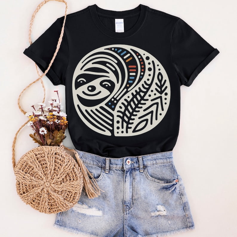 Bohemian Sloth T-shirt – Animal Lovers Boho Fashion - Walmart.com