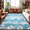 Bohemian Soccer Washable Area Rug 2.7 x 5 ft Rustic Boho Farmhouse ...