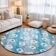 Bohemian Soccer Washable Round Area Rug 7 ft, Rustic Boho Farmhouse ...
