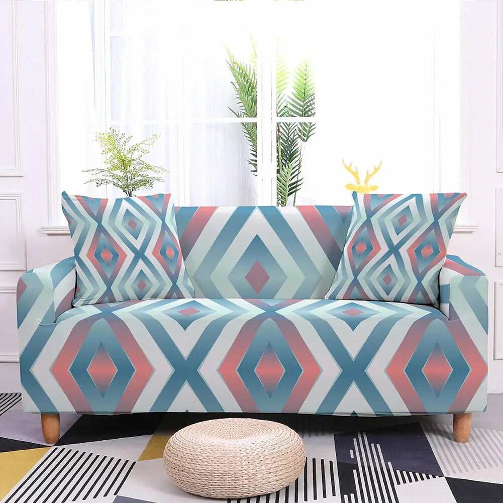 Bohemian Stretch Sofa Slipcover Plaid Elastic Sofa Covers for Living ...