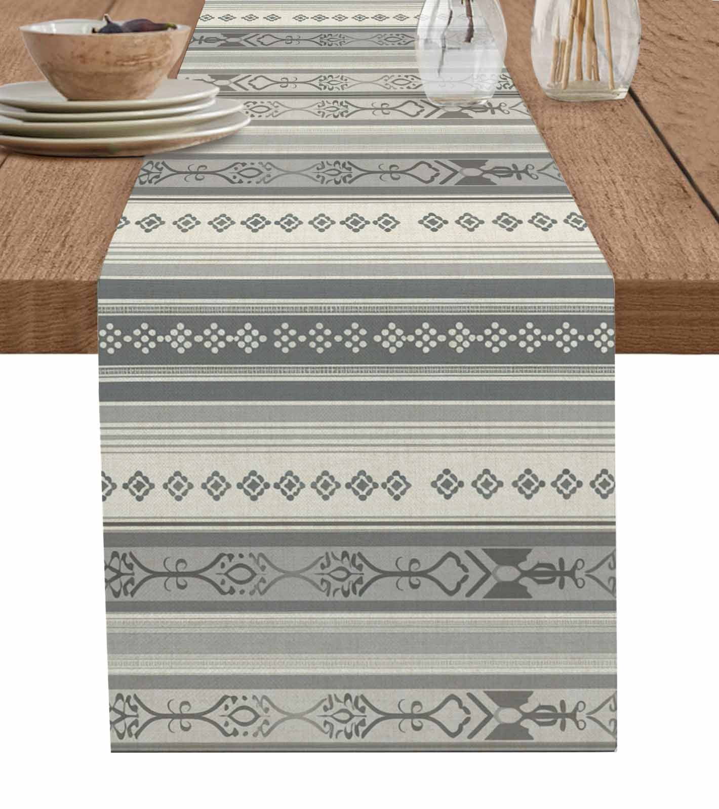 Bohemian Striped Texture Table Runner ration Home r Dinner Table ration ...