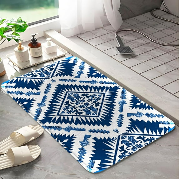 Bohemian Style 219 Non-Slip Memory Foam Bath Rug: Absorbent, Quick-Dry ...