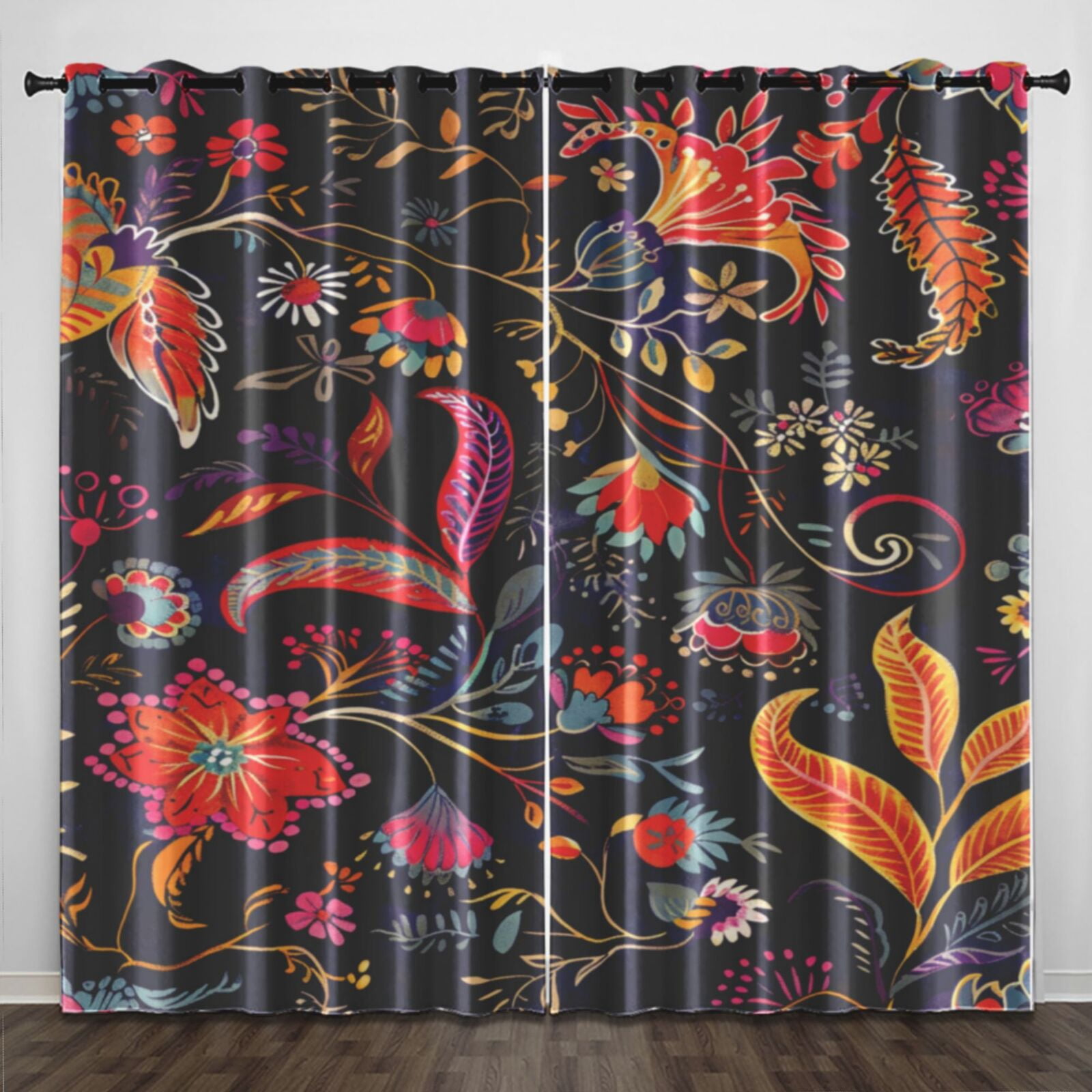 Bohemian Style (62) Curtains 2 Panels Set Blackout For Bedroom Living ...