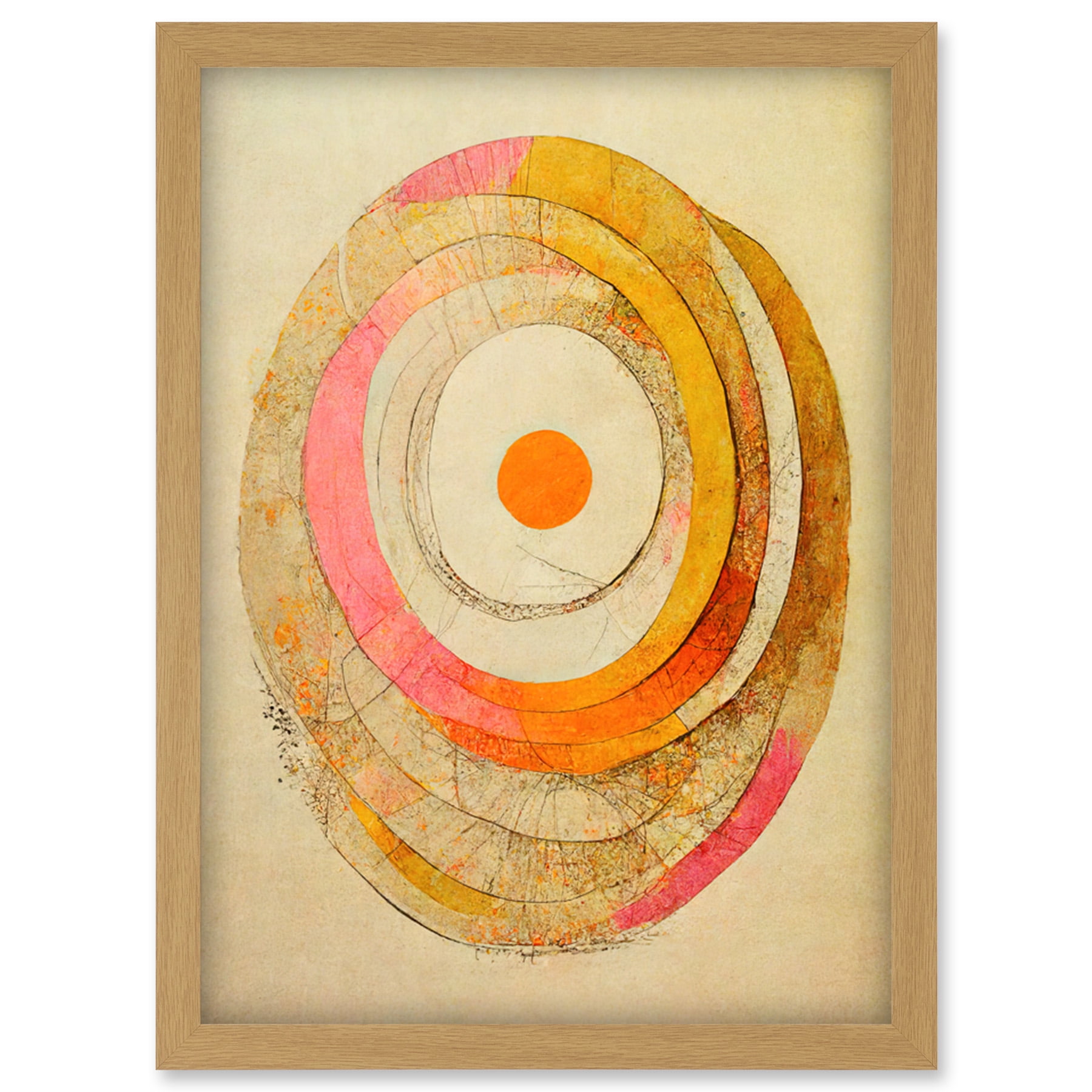 Bohemian Style Abstract Dreamcatcher Concentric Circles In Soft Pastel ...