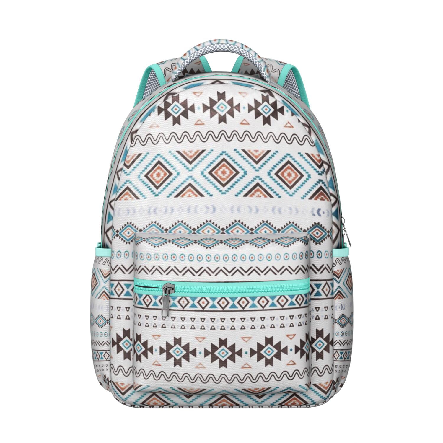 Bohemian Style Abstract Geometric School Backpack, Waterproof and ...
