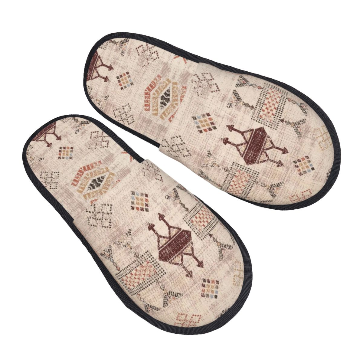 Bohemian Style Artwork House Slippers Women Comfy Memory Foam Bohemian ...