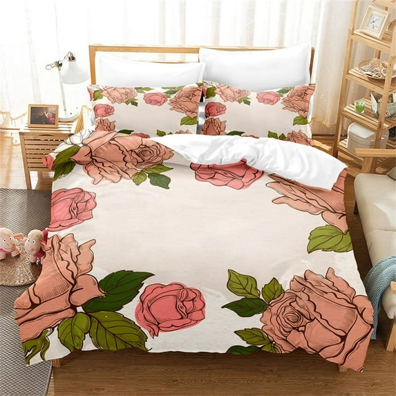 Bohemian Style Bedding Set Tropical Plants Duvet Cover Women Duvet ...