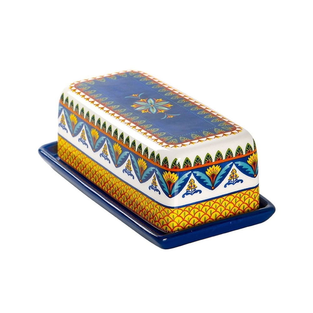 Bohemian Style Butter Container Ceramic Box Restaurant Sealed Storage ...