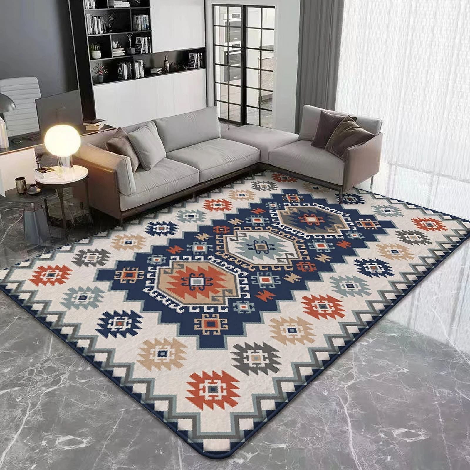 Bohemian Style Carpet and Rug Persian Ethnic Geometric Pattern Living ...