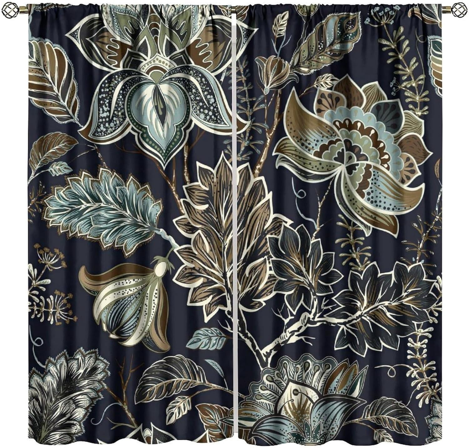 Bohemian-Style Curtains, Colourful Botanical Window Treatments Inspired ...