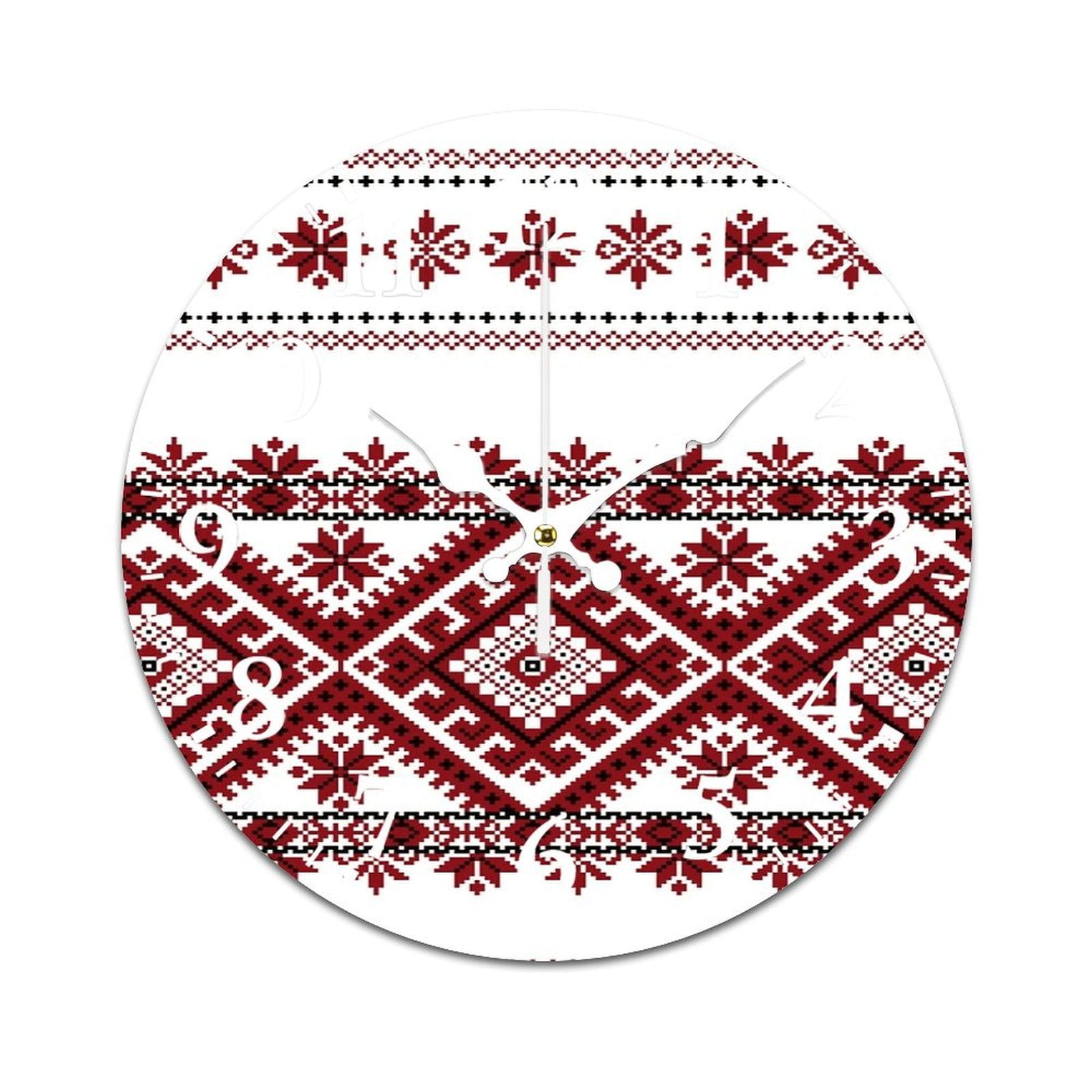 Bohemian Style Embroidery Wall Clock Modern Design Clocks Wall Hanging ...