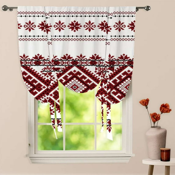 Bohemian Style Embroidery Window Curtain for Living Room Roman Curtain ...