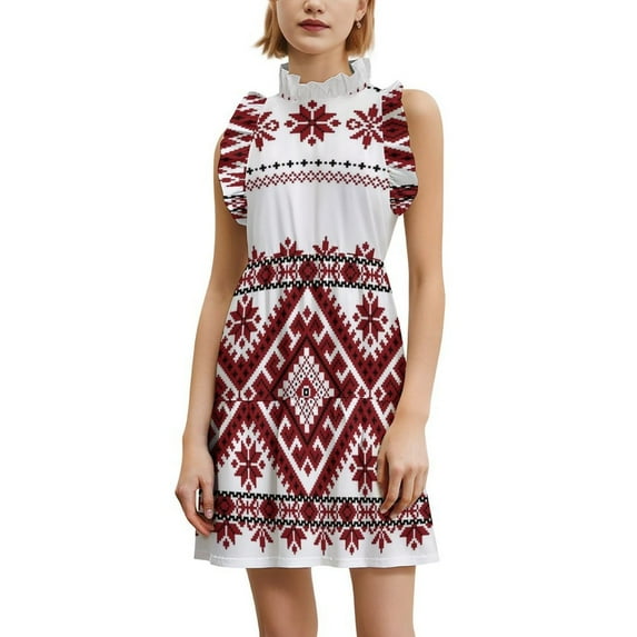 Bohemian Style Embroidery Women's Fashion Casual Dress Summer Stand Up ...