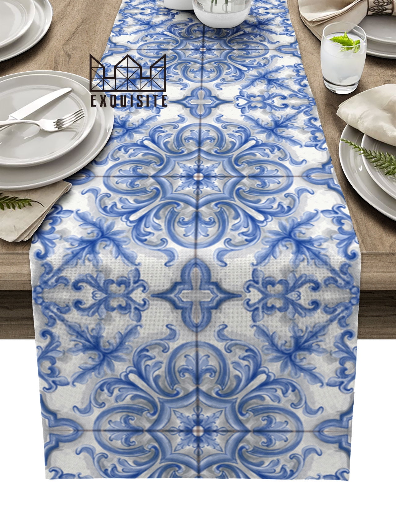 Bohemian Style Ethnic Retro Table Runner Wedding Holiday Party Dining ...