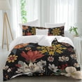 Bohemian Style Flowers California King Size Bed Set,Red Yellow Floral ...
