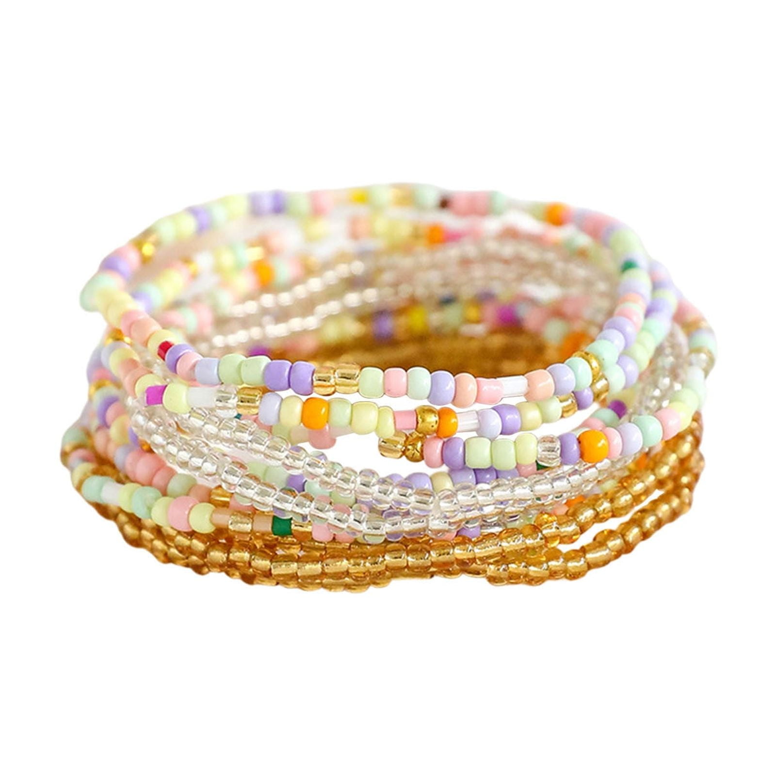 Bohemian Style Handcrafted Multi-Layered Beaded Crystal Glass Bead ...