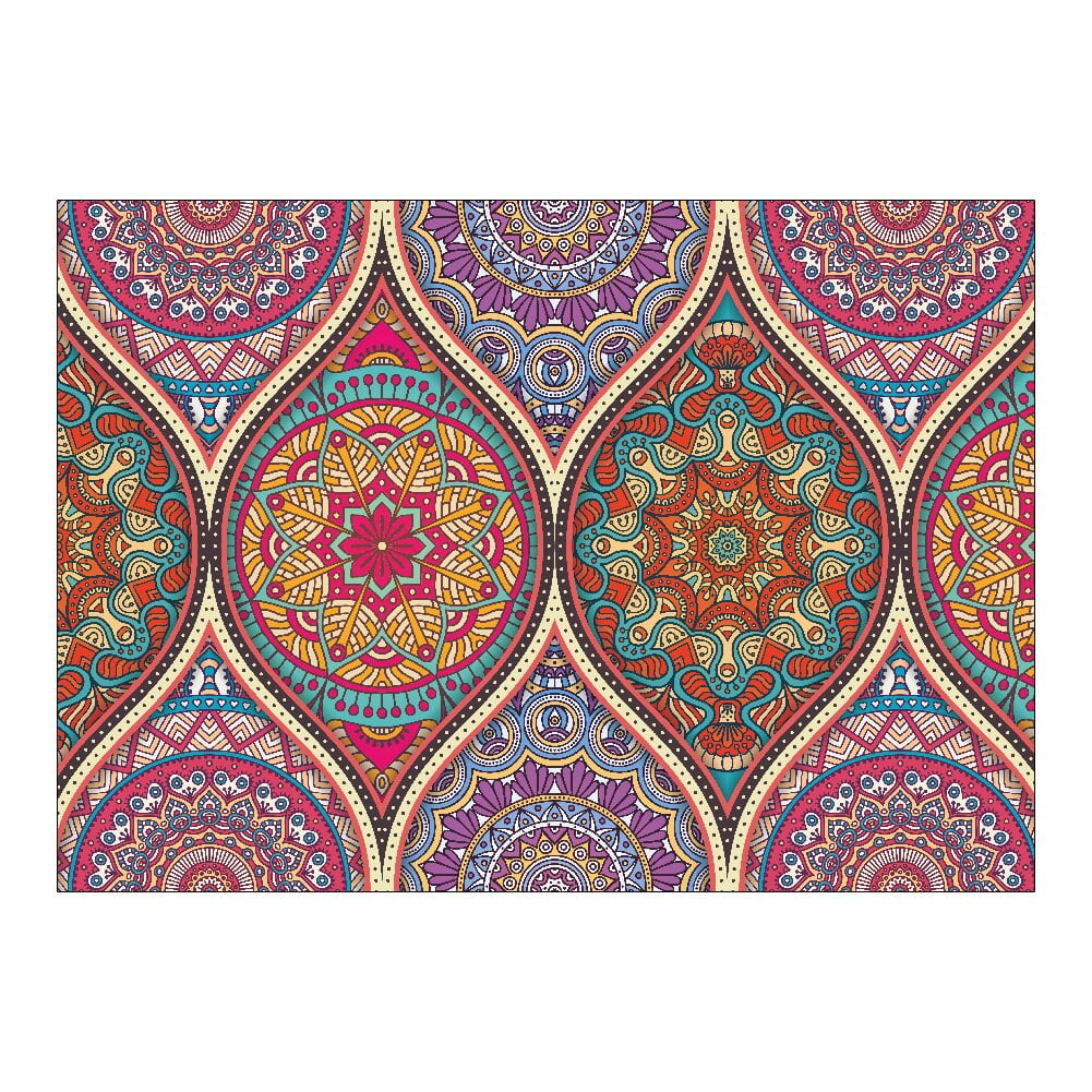 Bohemian Style Living Room Large Area Covered with Carpet Home Decor ...