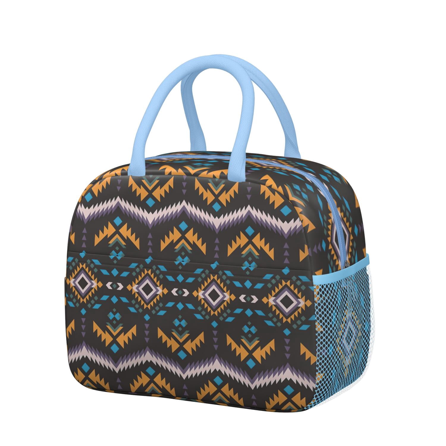 Bohemian Style Lunch Bag Women, Traditional Tribal Pattern Reusable ...