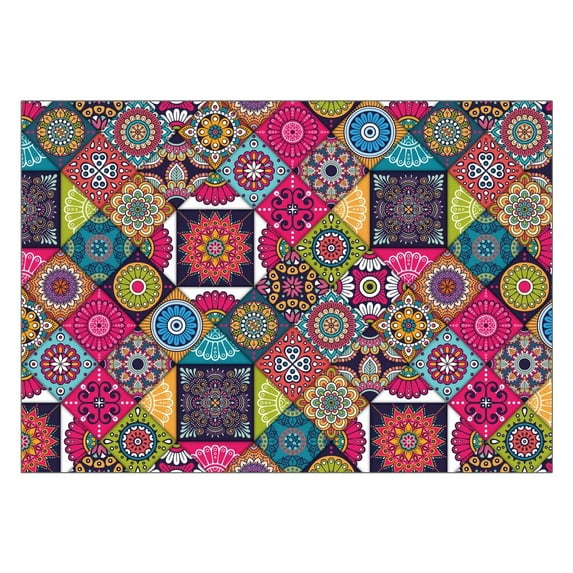 Bohemian Style Mandala Pattern Carpet Non-slip Bathroom Floor Mat ...