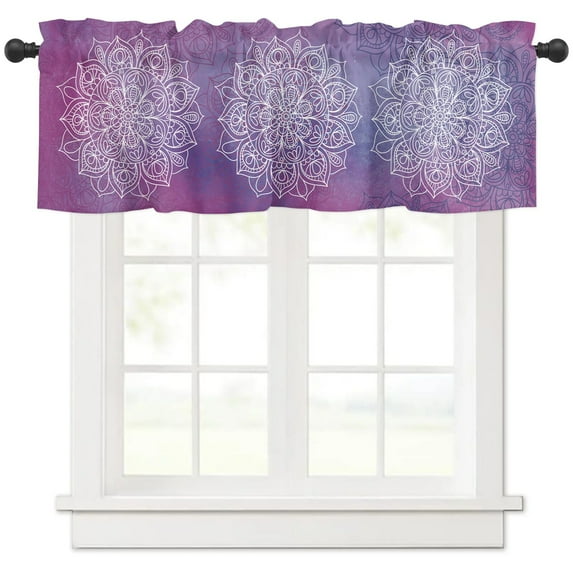 Bohemian Style Mandala Short Curtains Kitchen Cafe Wine Cabinet Door ...