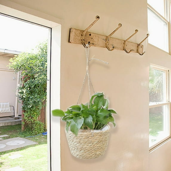 Bohemian Style Modern Hanging Planter Handwoven Fiber Wall Mounted ...
