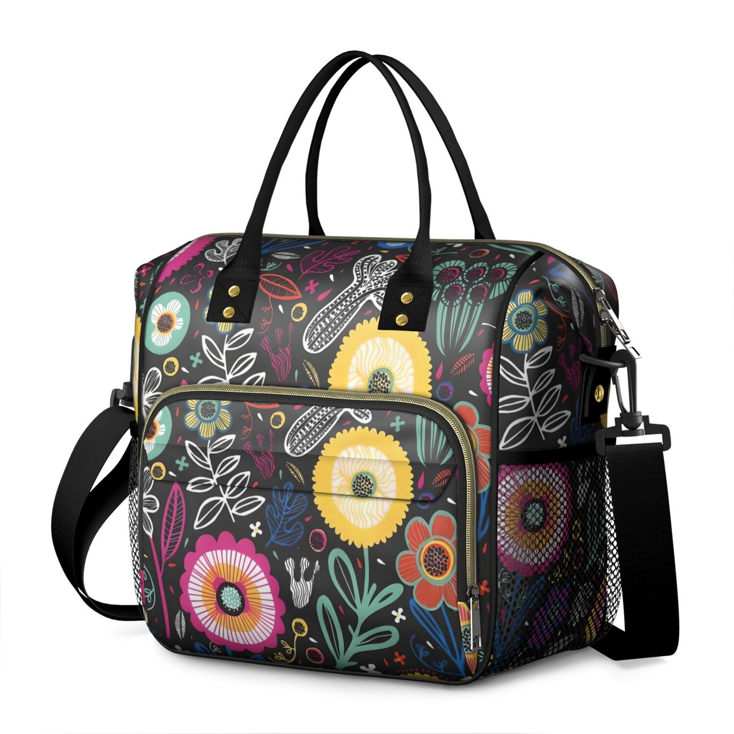 Bohemian Style Multi-Pocket Picnic Bag - Chic Vintage Thermal Lunch Box ...