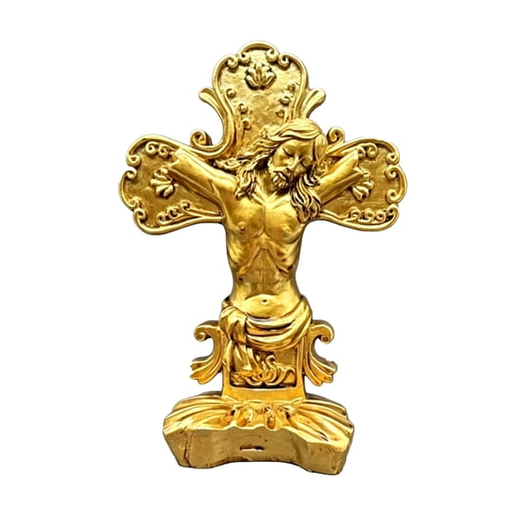 Bohemian Style Ornament Jesus Statue & Cross Figurine Set, Vintage ...