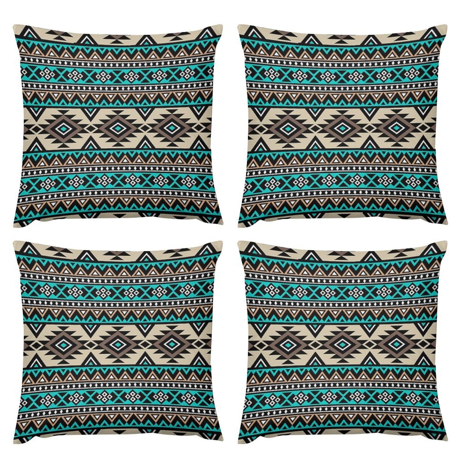 Bohemian Style Pattern Ethnic Minority Characteristics 4 Pcs Cushion ...