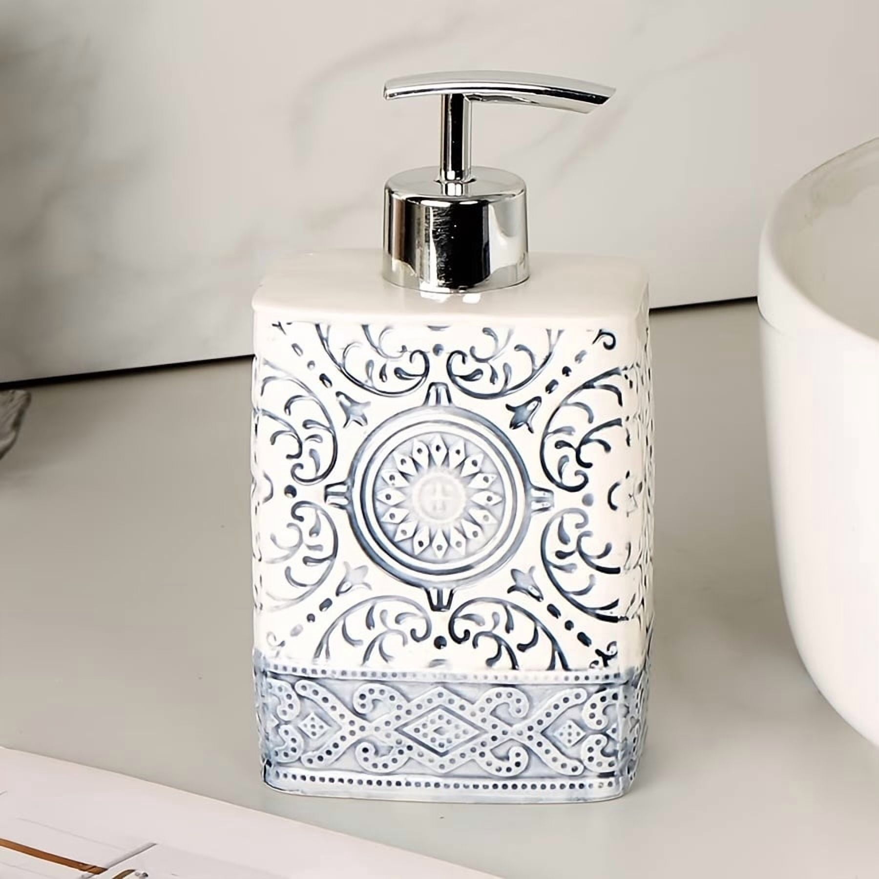 Bohemian Style Refillable Soap Dispenser Pump Bottle - Elegant Manual ...