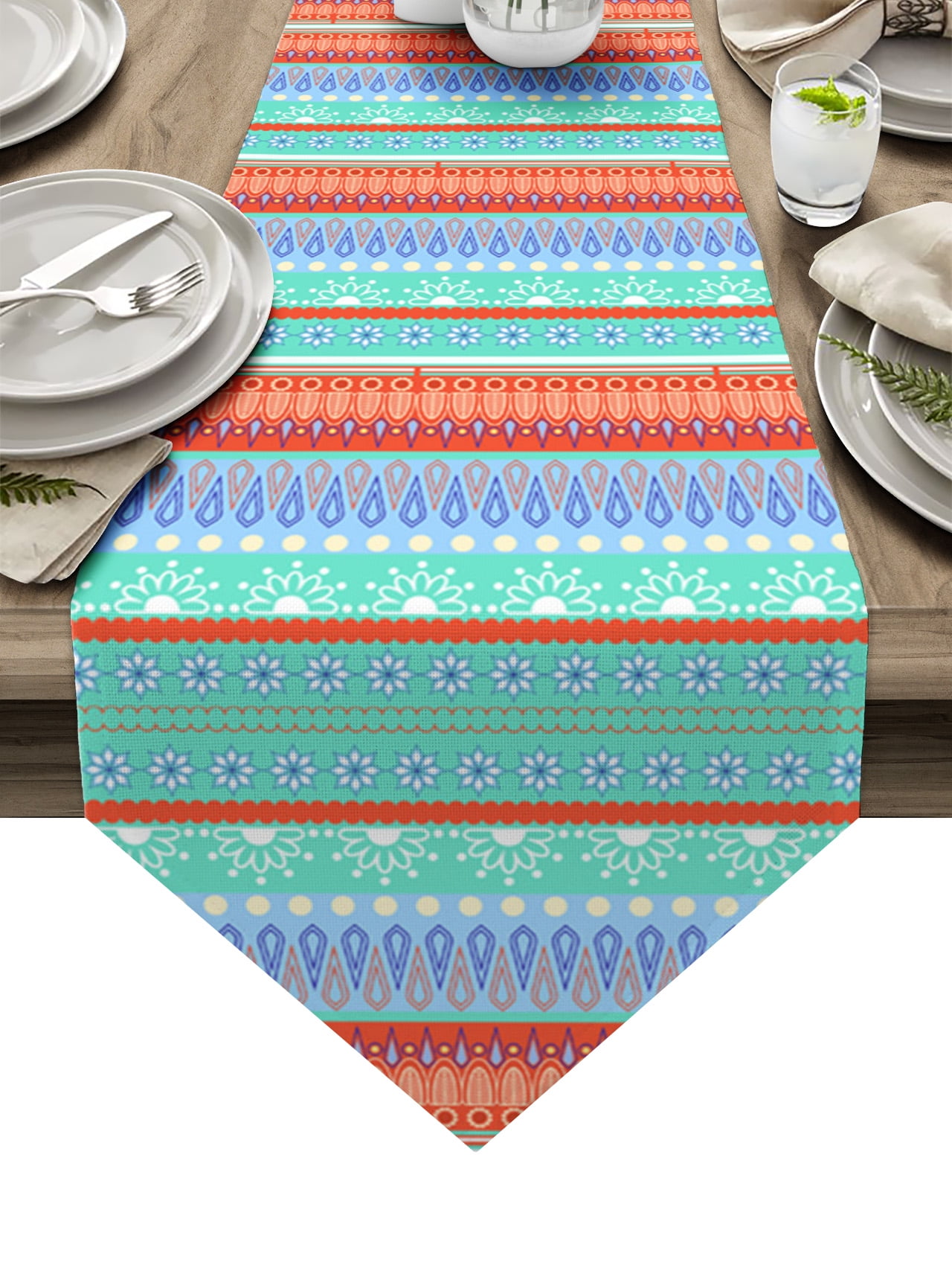 Bohemian Style Retro Mandala Pattern Table Runner Home ration Dinner ...