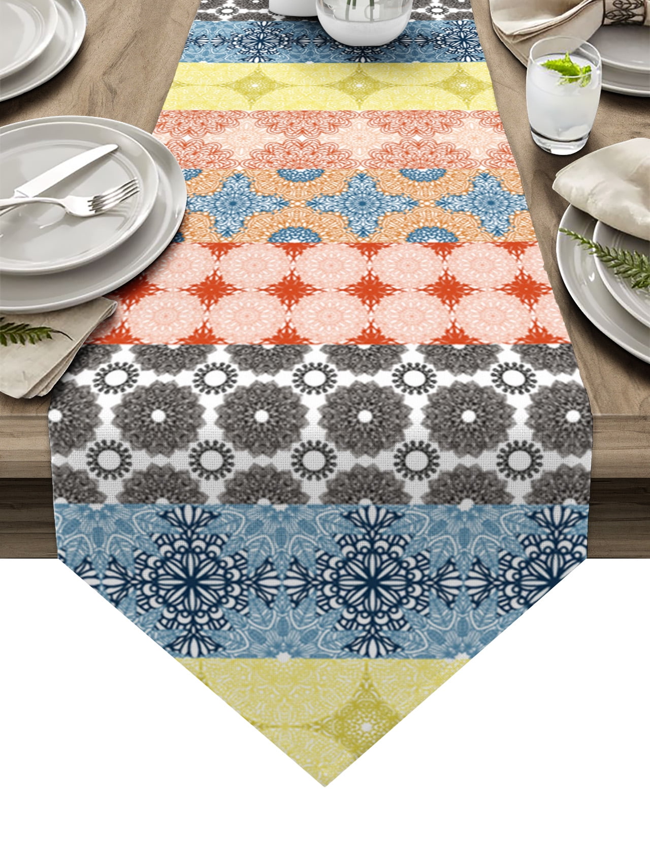Bohemian Style Retro Mandala Pattern Table Runner Home ration Dinner ...