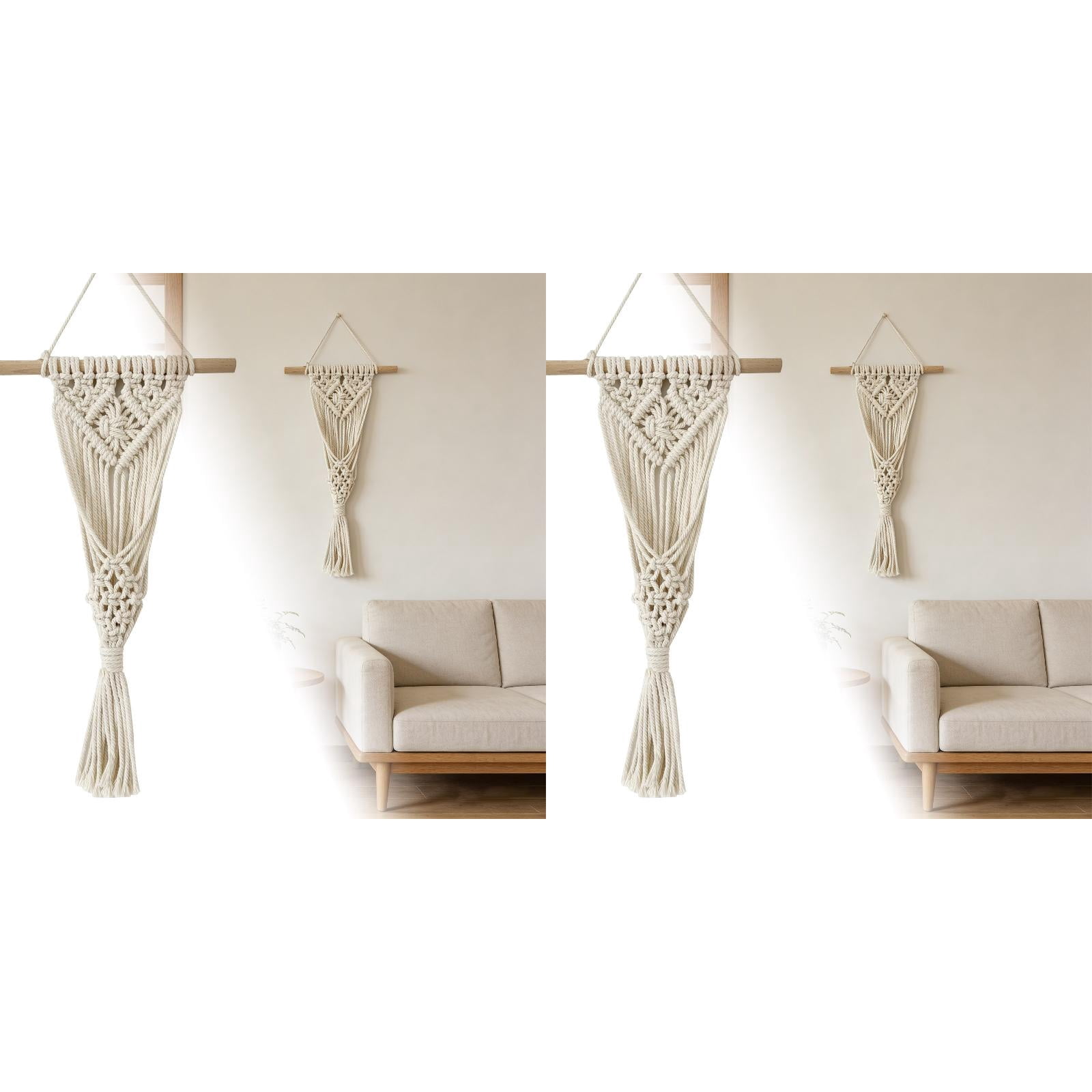 Bohemian Style Rope Weaving Wall Hanging A Hand Woven Rope Tapestry ...