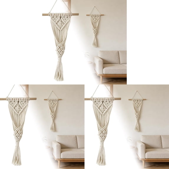 Bohemian Style Rope Weaving Wall Hanging A Hand Woven Rope Tapestry ...
