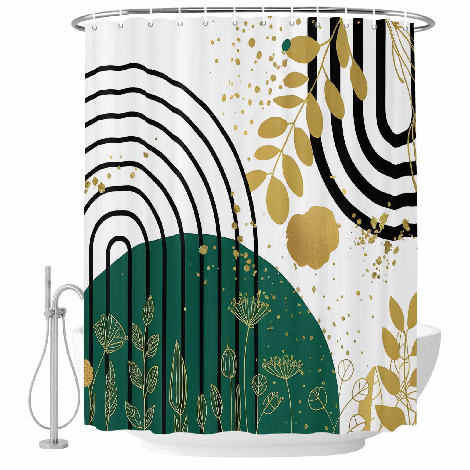 Bohemian Style Shower Curtain for Bathroom, Abstract Art Waterproof ...