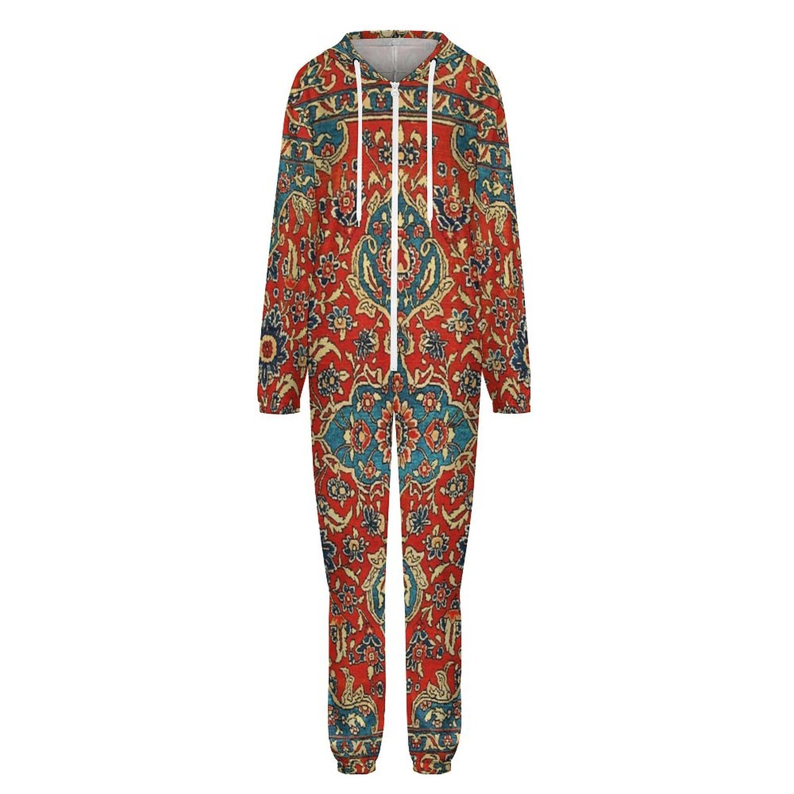 Bohemian Style Unisex Adult Onesie Pajamas with Pockets for Women Men ...