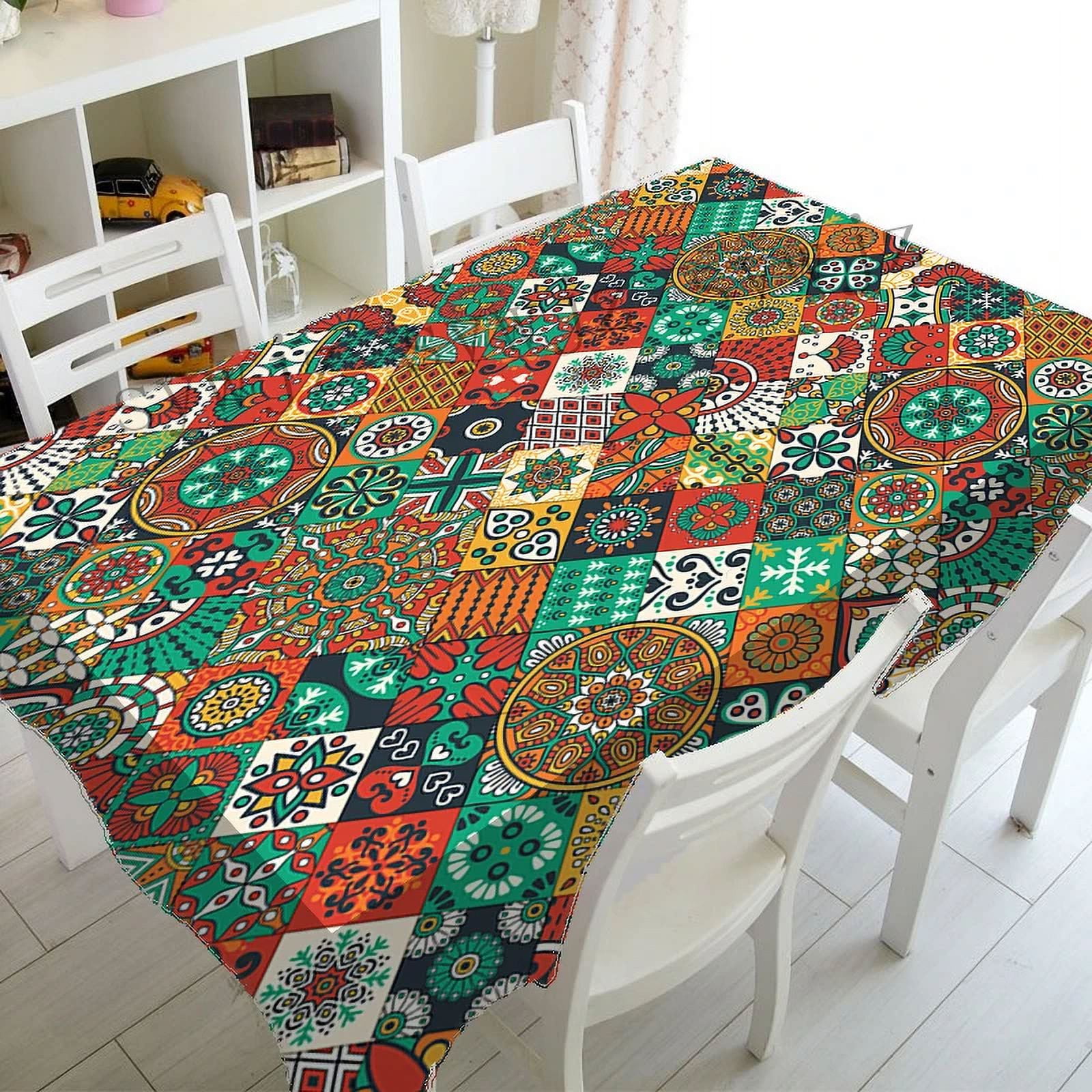 Bohemian Style Waterproof and Stain-proof Geometric Pattern Living Room ...