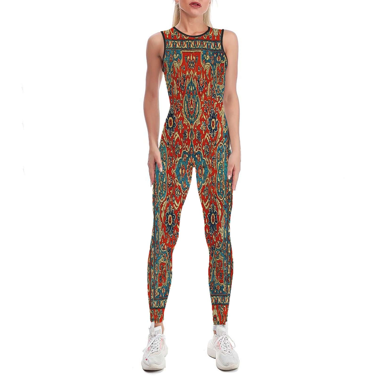 Bohemian Style Women's One Piece Yoga Jumpsuits Leggings Playsuit Gym ...