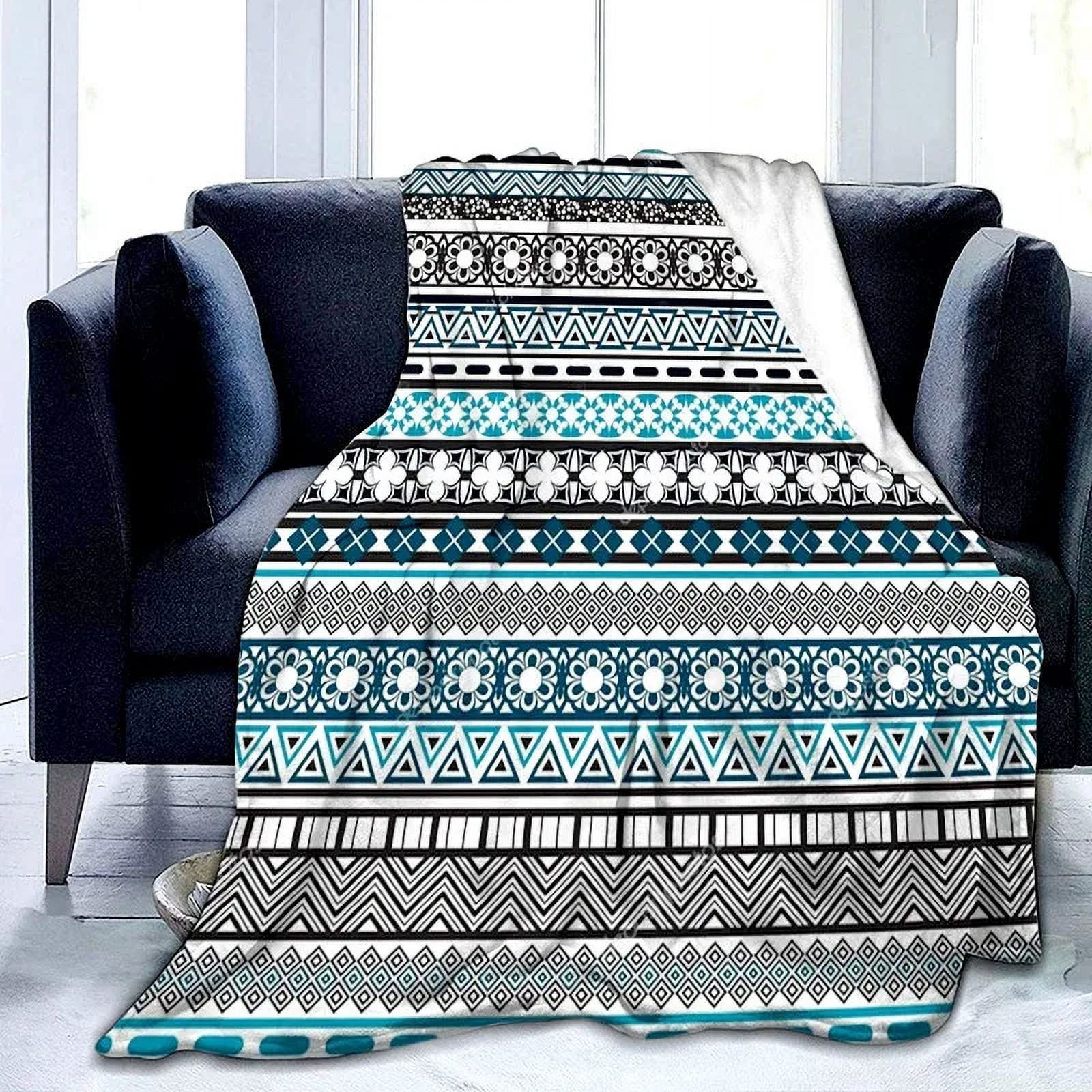 Bohemian Styles Theme Flannel Throw Blanket Soft Warm Lightweight for ...