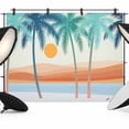 Bohemian Summer Beach Backdrop for Photography, Mount Coconut Tree Sun ...