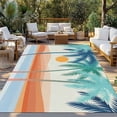 Bohemian Summer Beach Indoor Outdoor Rugs 3x5 Ft, Mount Coconut Tree ...